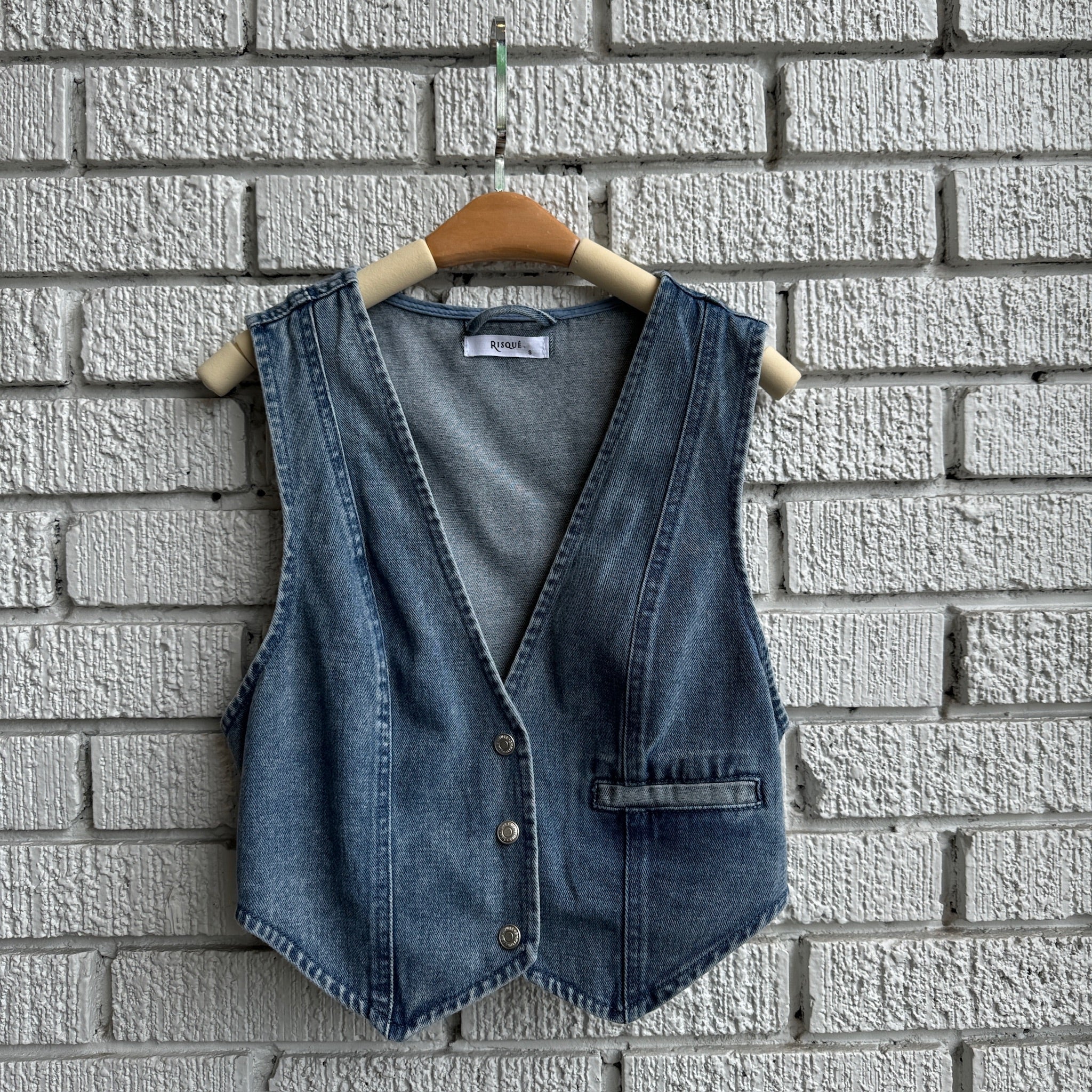 GOOD LUCK Denim Vest – Risqué Clothing