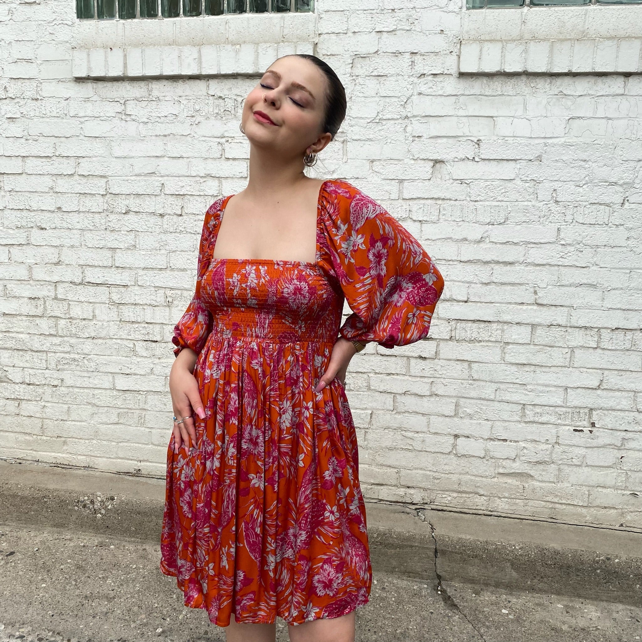 ROUX Floral Print Dress – Risqué Clothing